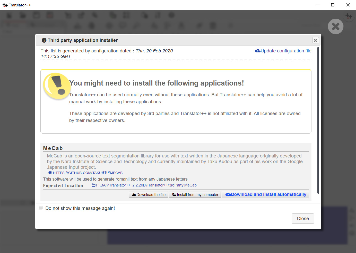 Translator++ 2.2.20 And Third Party Apps – Dreamsavior