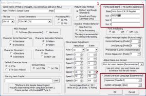 Setting the font, language and character encoding – Dreamsavior